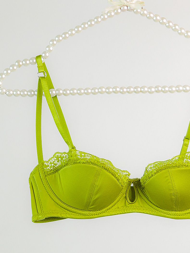 [Original Design] One-Quarter Cup Half Cup Underwear Small Breasts Push ...