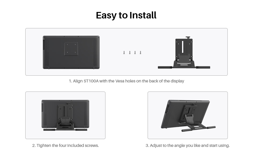 HUION ST100A Adjustable Drawing Tablet Stand Monitor Stand for Pen ...