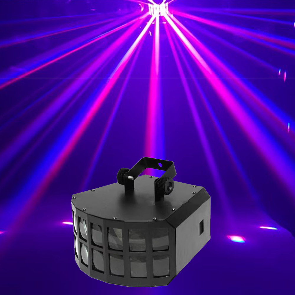 Colorful Butterfly Light Stage Laser Voice Control Double Butterfly ...