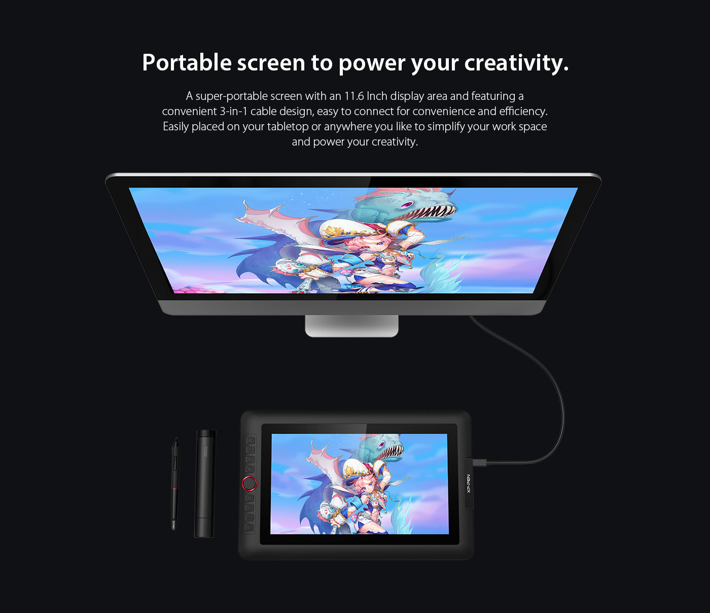 XPPen Artist 12 Pro Digital Graphics Drawing Monitor Pen Display ...