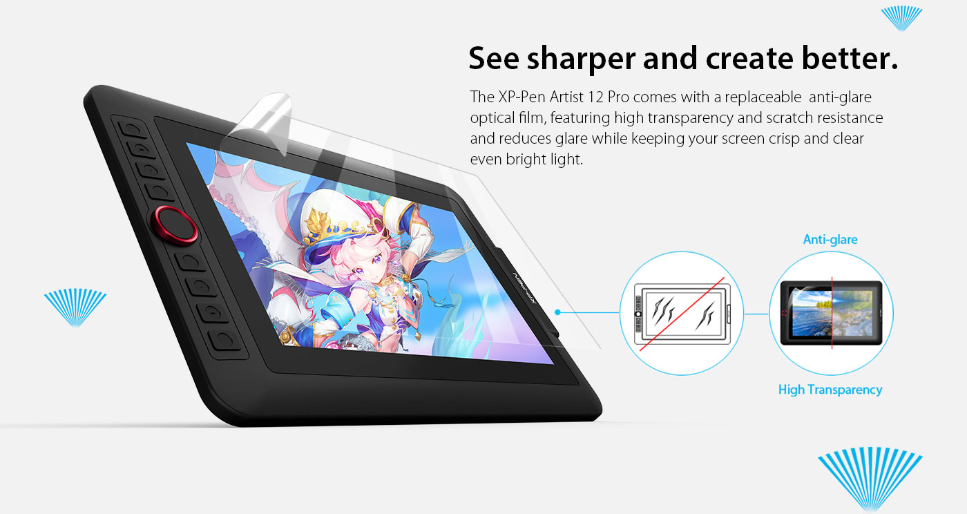 XPPen Artist 12 Pro Digital Graphics Drawing Monitor Pen Display ...