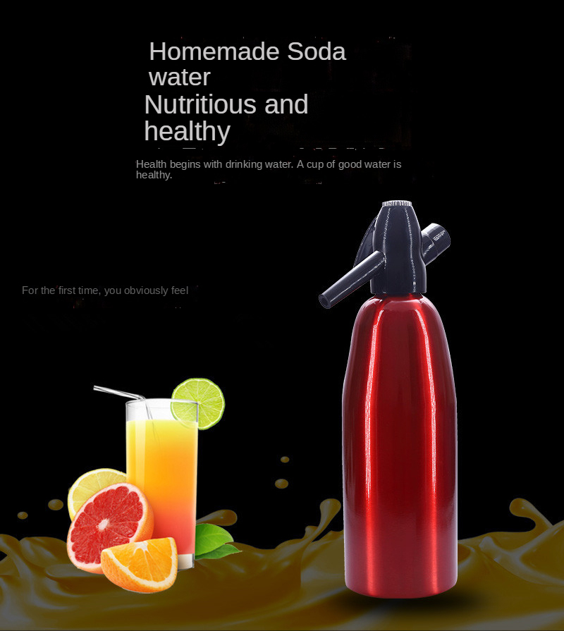 Portable 1L Soda Maker Cold Drink Carbonated Bubble Water Machine DIY ...