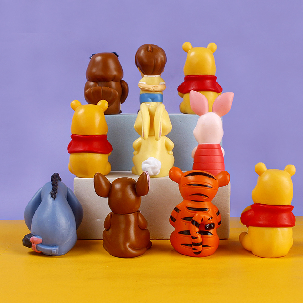 10Pcs/Set Winnie the Pooh and Tigger Figure Too Pooh Bear Piglet Robin ...