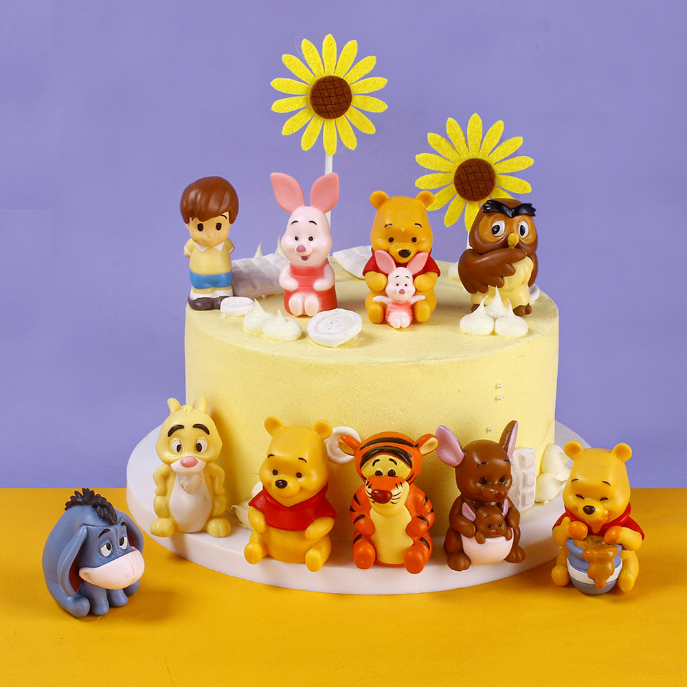 10Pcs/Set Winnie the Pooh and Tigger Figure Too Pooh Bear Piglet Robin ...