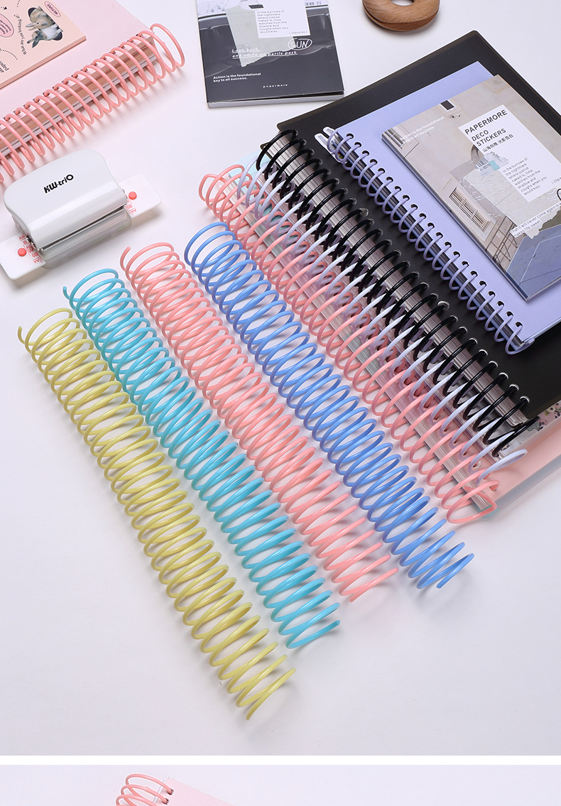 KW-trio 10PCS/LOT 30 Holes Plastic Loose Leaf Sprial Binding Ring Coil ...