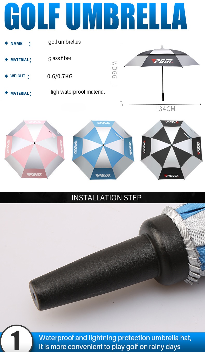 PGM Golf double layer umbrella water resistant fabric design sunproof ...