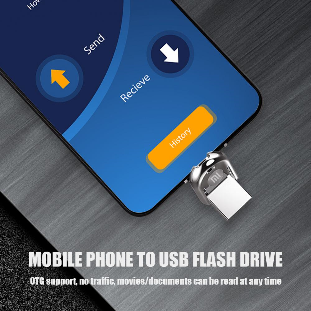 XIAOMI 2TB USB Flash Drives 2-IN-1 High Speed Pen Drive Mental Usb 1TB ...