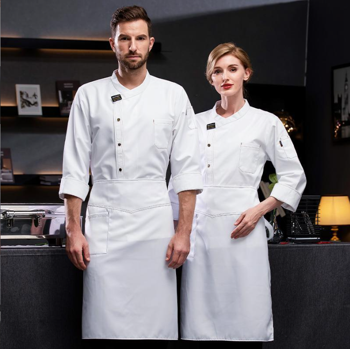 Chef uniform long-sleeved unisex (same day delivery) chef overalls men ...