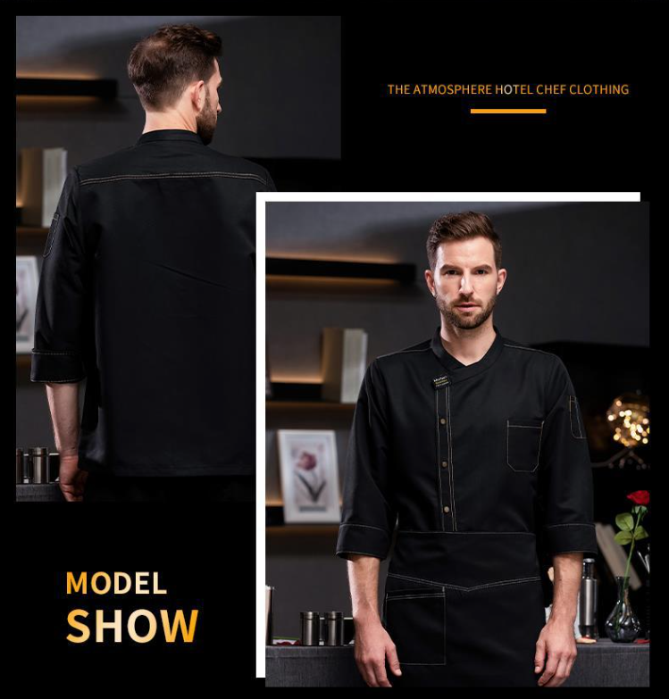 Chef uniform long-sleeved unisex (same day delivery) chef overalls men ...