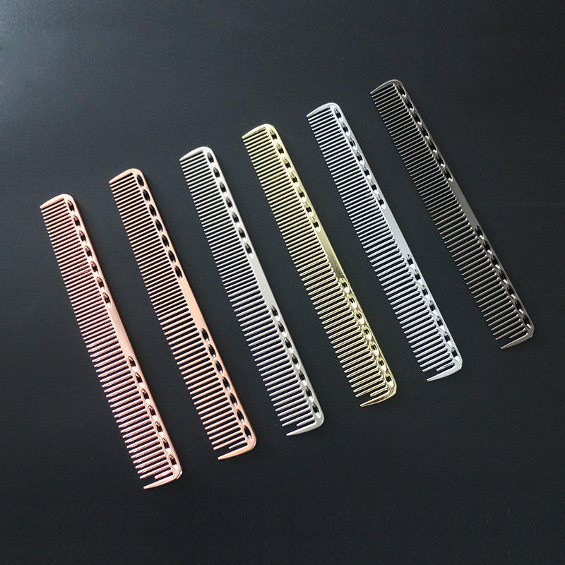 Spot Hairdressing Aluminum Comb Anti Static Space Double Ended Thread ...