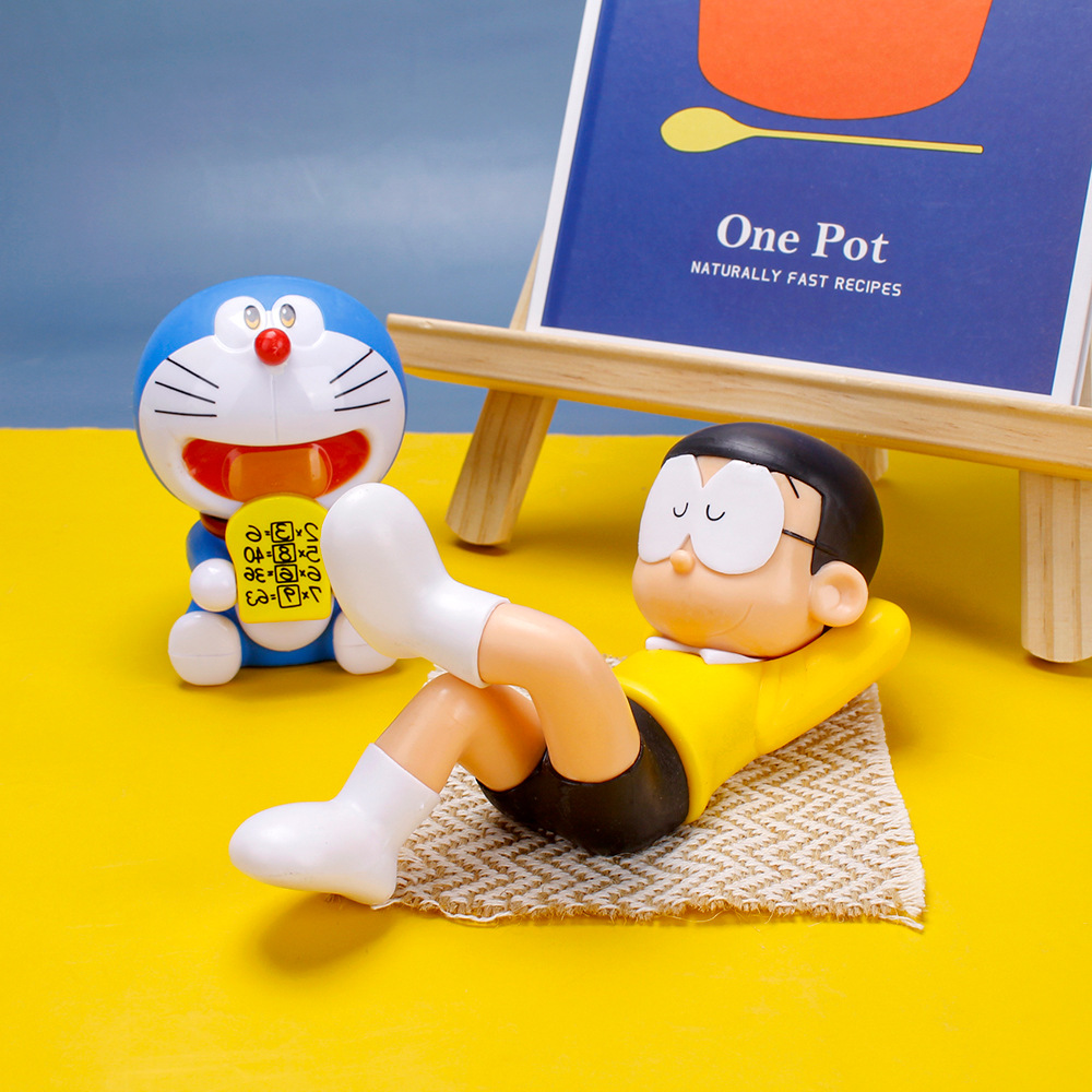 10-17cm Anime Doraemon Nobita Nobi Q Version PVC Action Figures Car ...