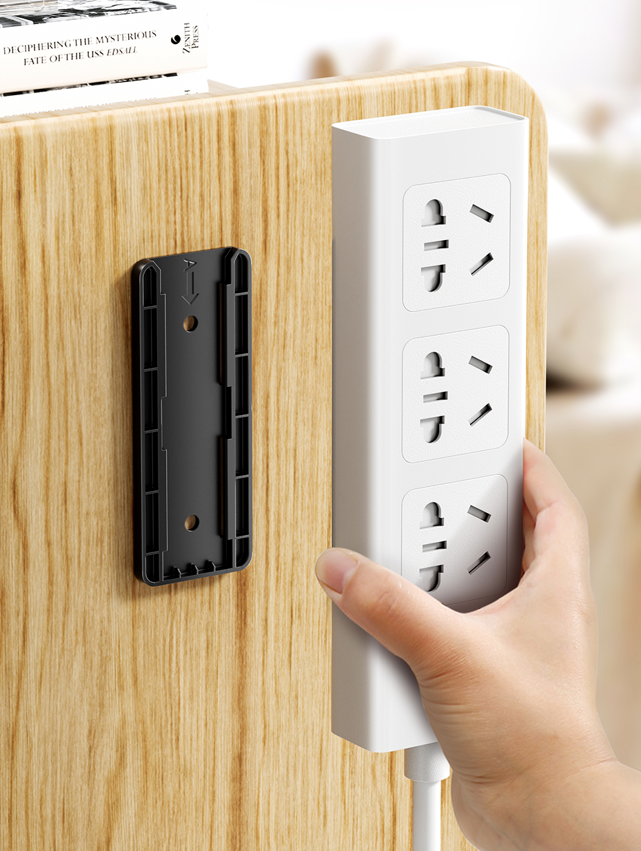 Toocki Wall-Mounted Sticker Punch-free Plug Fixer Self-Adhesive Socket ...