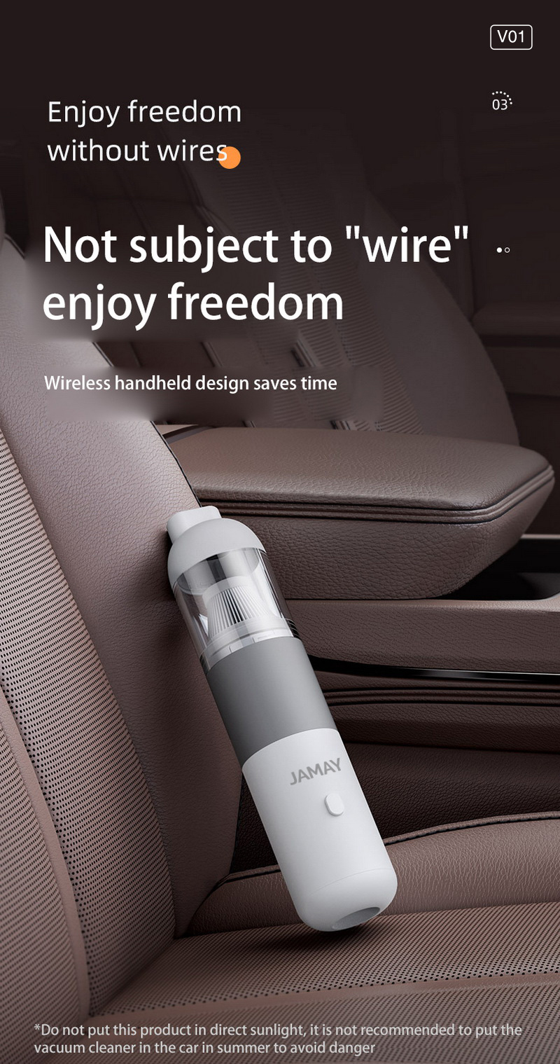 JAMAY V01 20000Pa Car Vacuum Portable Vacuum Cleaner/Cordless Vacuum ...