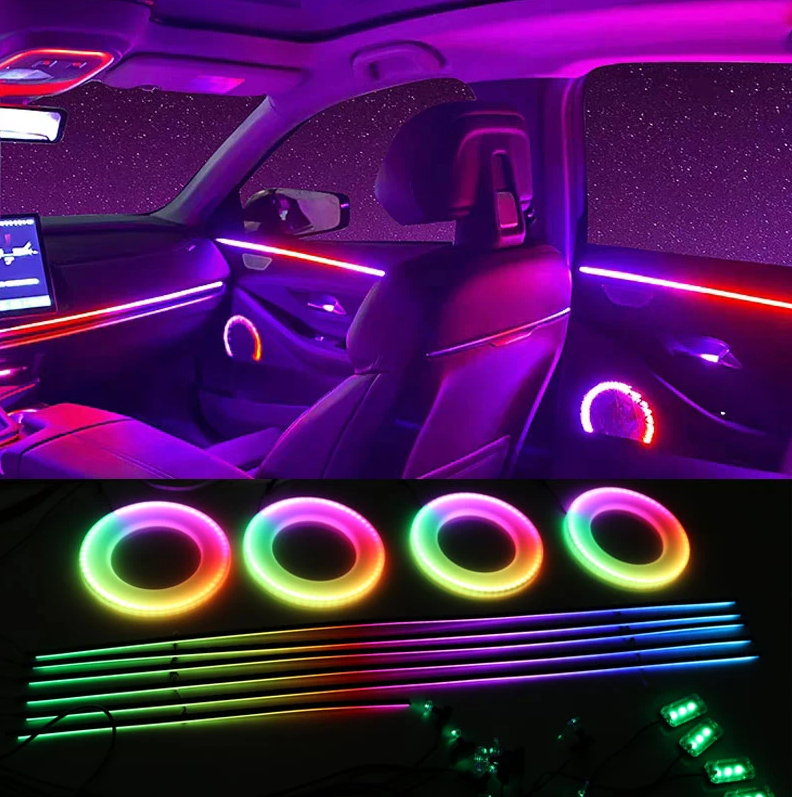 Universal Car Ambient Light Strip Part RGB Dashboard Decoration 213 ...