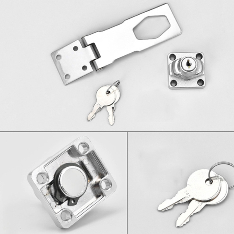 KIPRUN Keyed Hasp Lock Twist Knob Keyed Locking Hasp, Lock Cylinder ...