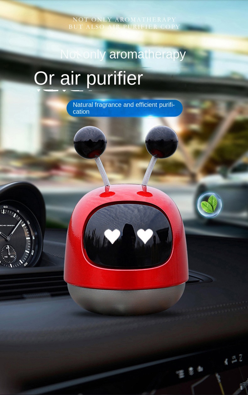 Car Air Freshener Cute Robot Car Diffuser Mini Robot Air Vent Clip Car Perfume Shaking Head Car ...
