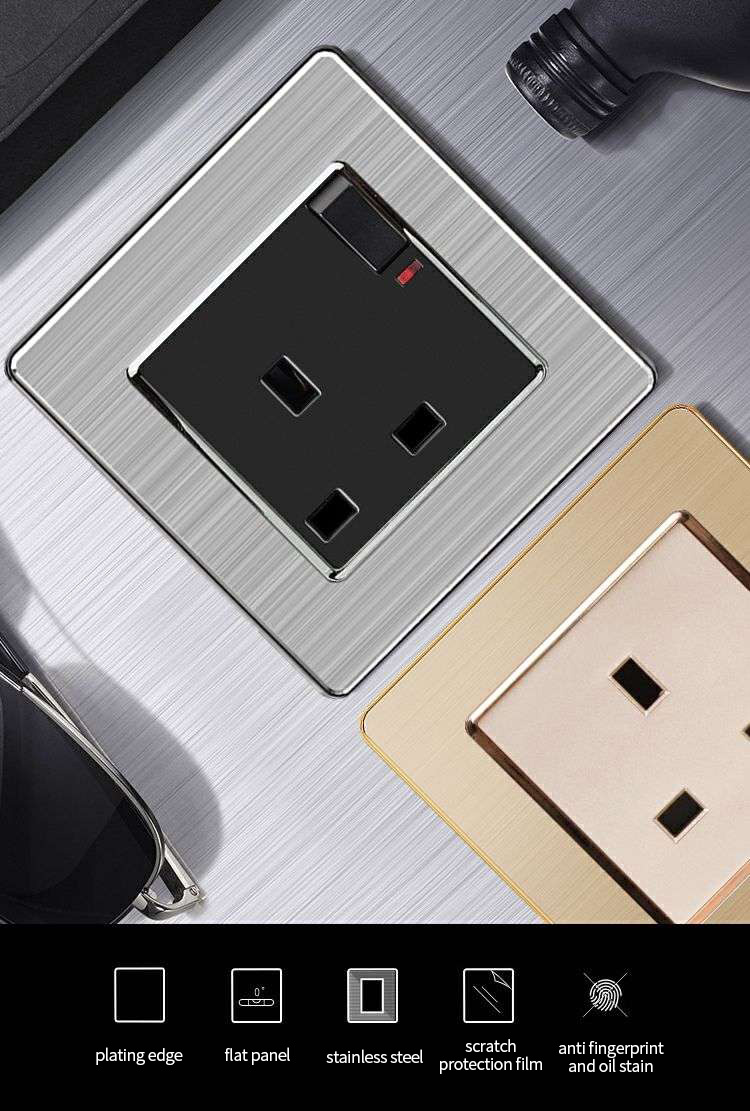 Vollia Electrical Wall Sockets and Switches 13amp Double Multi Wall Socket 1/2/3/4 Gang 1/2 Way ...