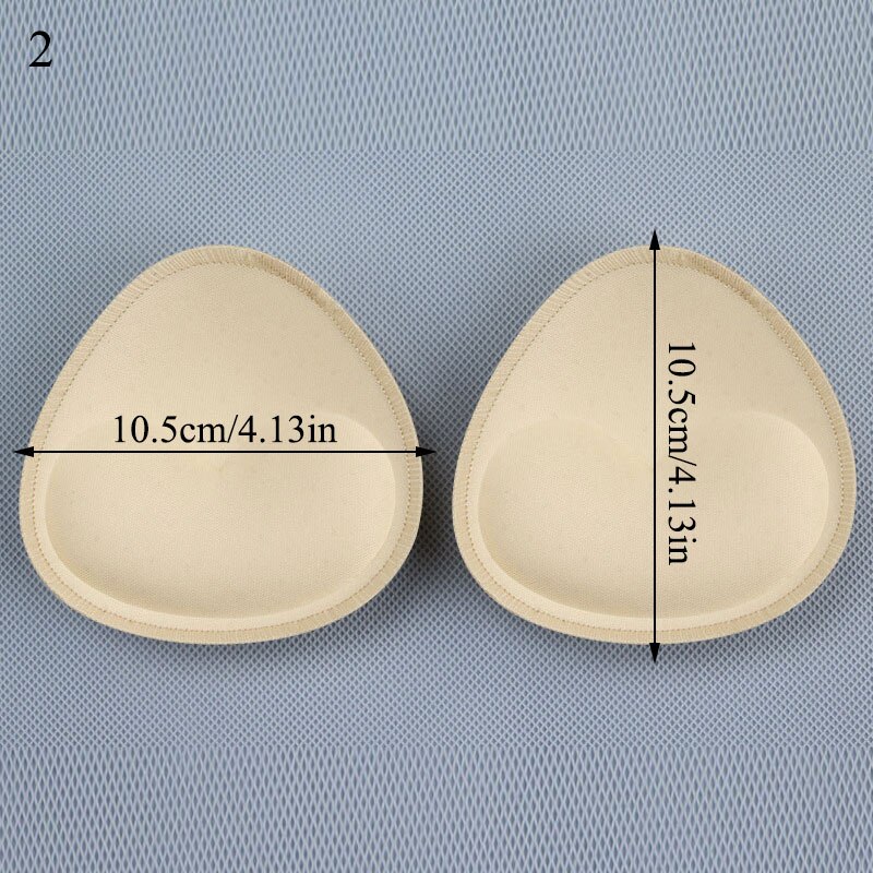 1 Pair (2 pieces) Women's Triangle Sponge Bikini Pads Swimsuit Breast ...