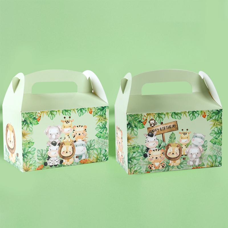 4pcs Jungle Animals Candy Boxes Safari Theme Party Decorations ...