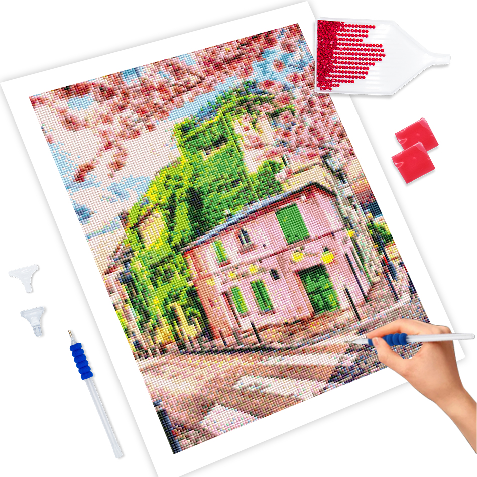 CHENISTORY 5d Diamond Embroidery Cross Stitch Poster Landscape Diamond ...