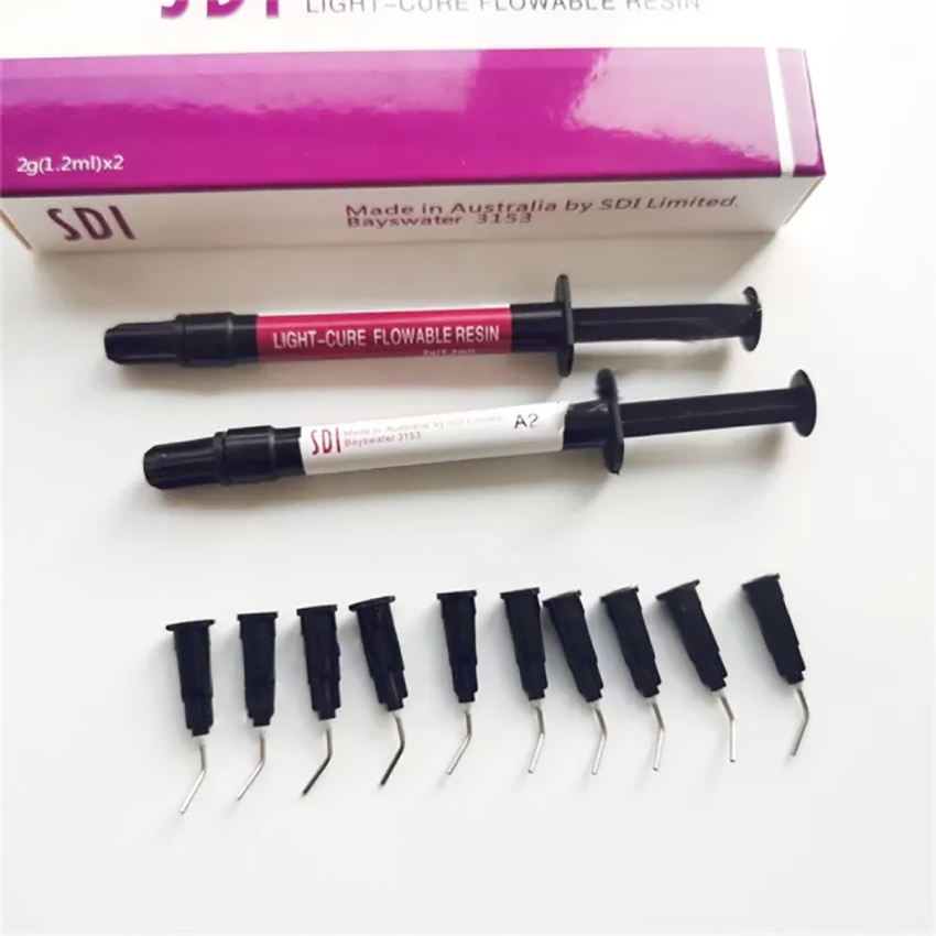 2PCS/BOX Set Dental SDI Light Cure Flowable Composite Resin Flow Curing ...