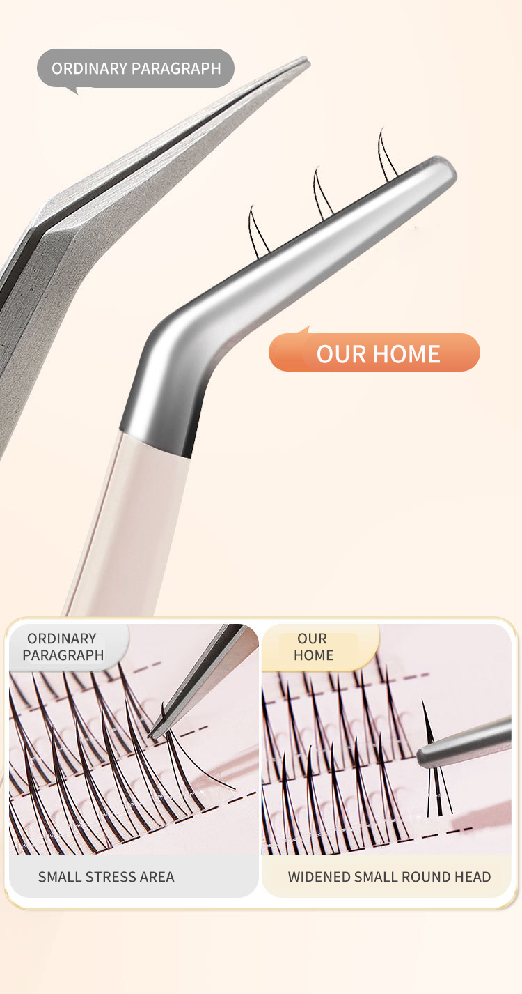 Gecomo False Eyelash Tweezers Safe Stainless Steel Tweezers Precision Eyelash Tweezers | Shopee ...