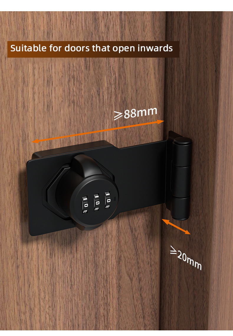 Anti-Theft Password Drawer Lock Dial 3 Digit Combination Cam Lock Metal ...