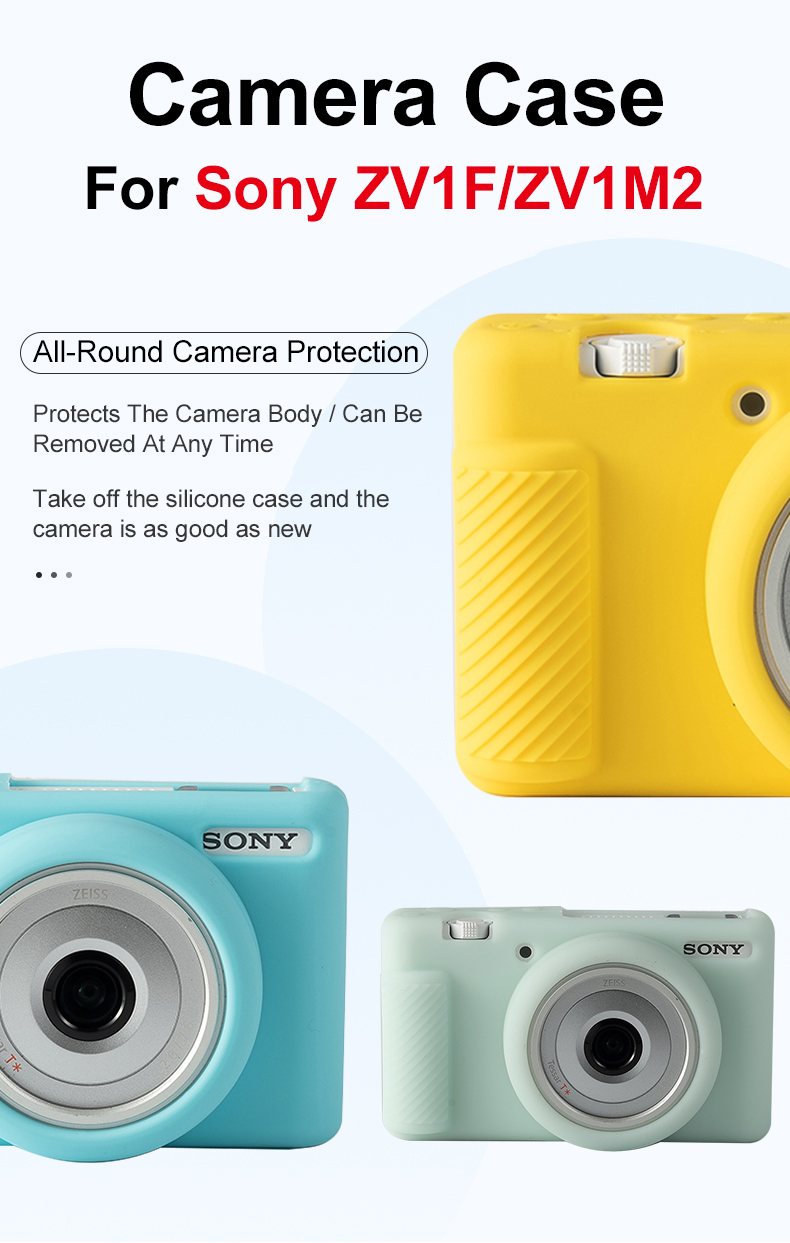 Soft Silicone Rubber Camera Case Armor Skin DSLR bag Cover For Sony ZV-1F ZV1F ZV-1 II ZV-1 Mark ...