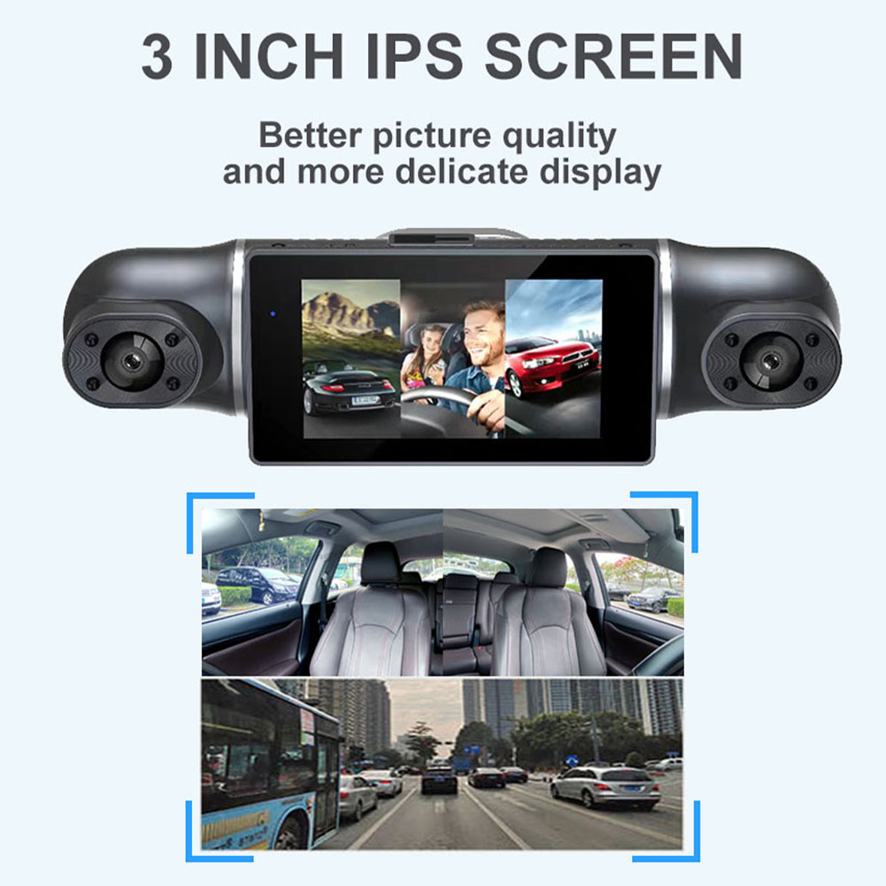 Car Dash Cam 4 Channel Driving Camera FHD 1080P Front Left Right Rear ...