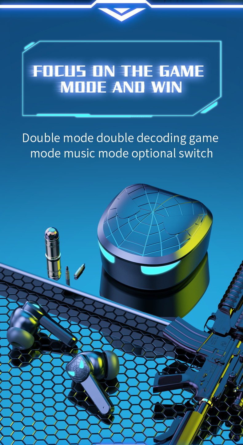 VG10 Wireless Game Bluetooth Earphone Noise Reduction 0 Delay Stereo ...