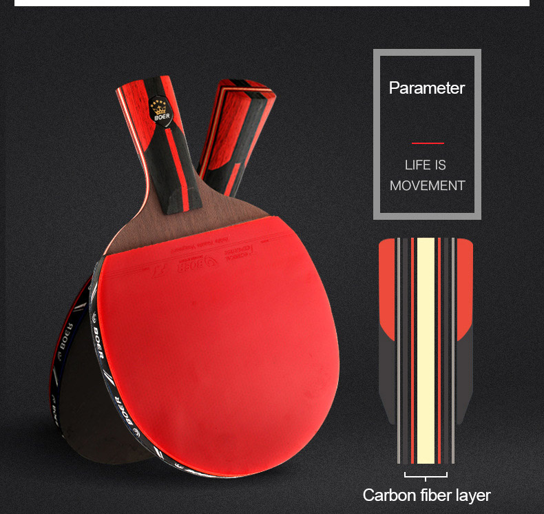 Original Boer Table Tennis Racket Finished Pingpong Rackets Three ...