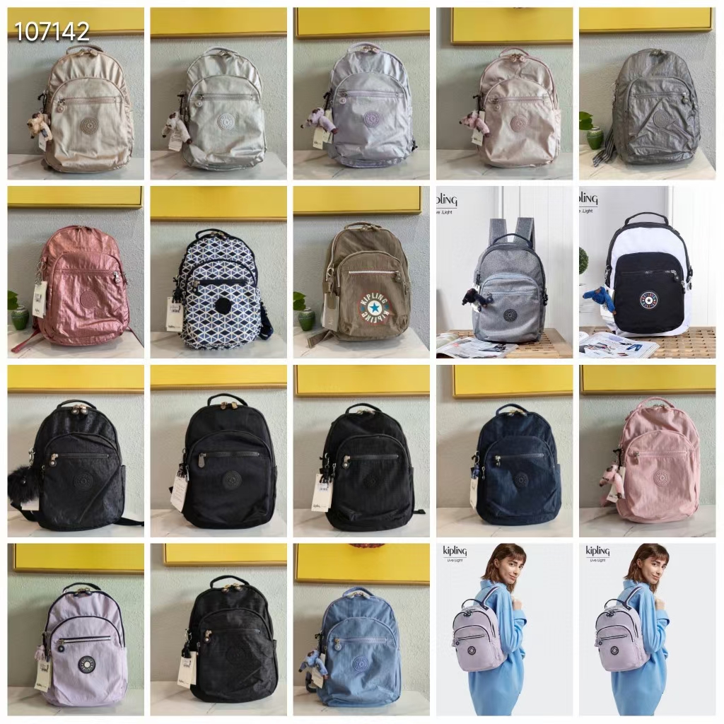 Kipling New Style Medium Backpack/Unisex Backpack/4 Zipper Straps Side ...