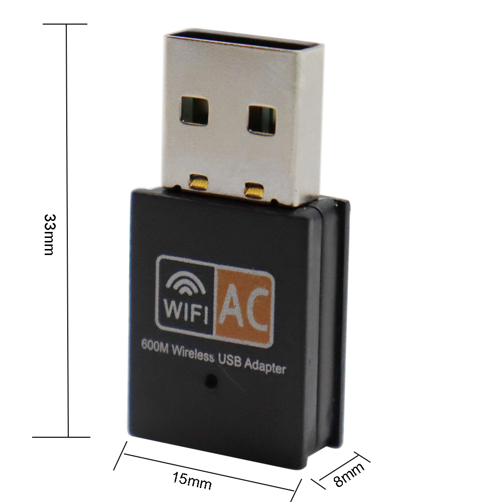 Wireless USB WiFi Adapter 600Mbps wi fi Dongle PC Network Card Dual ...