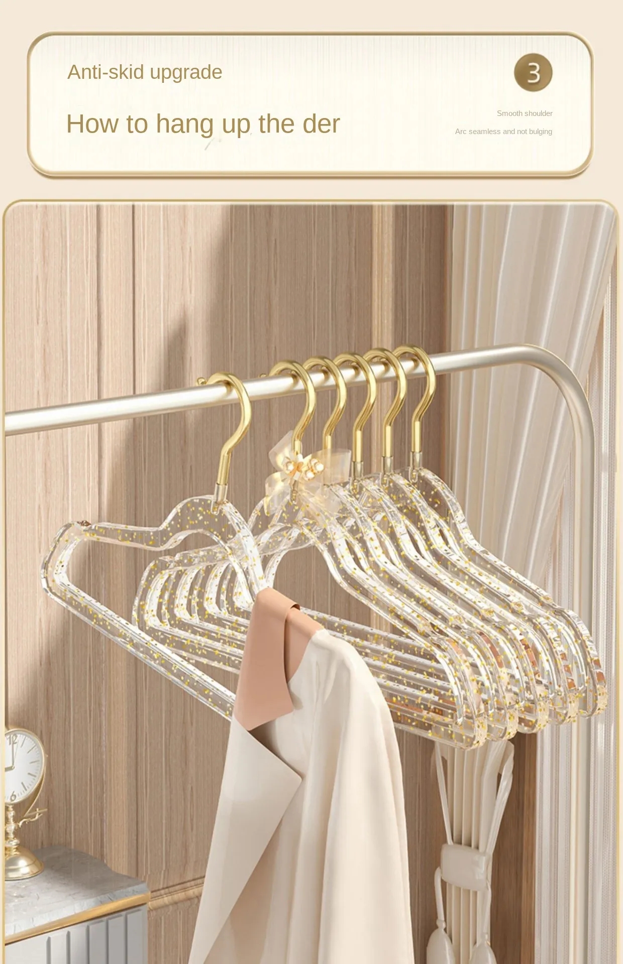 10pcs Transparent Gold Hanger Household Hanging Gold Powder Hanger ...