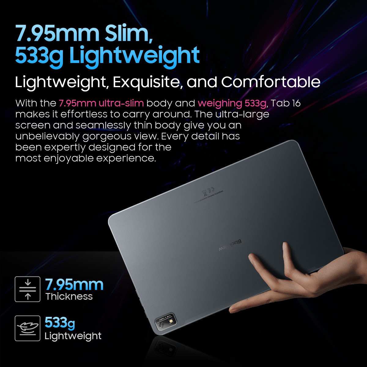 【World Premiere】Blackview Android Tablet Tab 16 (8GB RAM + 256GB ROM/11 ...