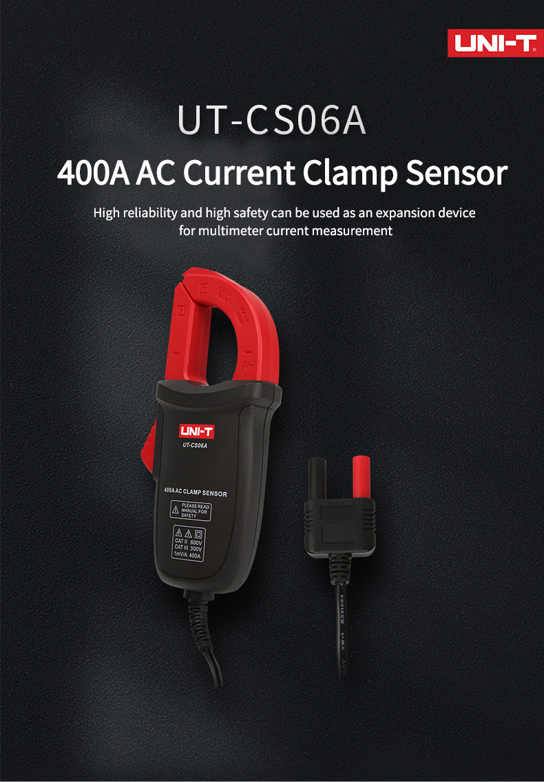 UNI-T UT-CS06A 400A AC Current Clamp Sensor Suitable For Most UNI-T ...