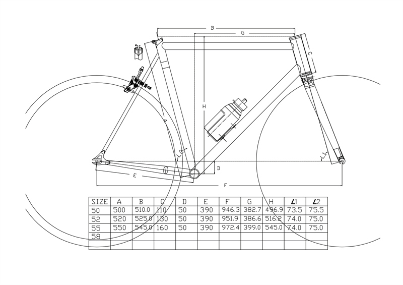 Seaboard FG03 Ultralight Fixed Gear Frame 50/52/55/58cm Size 700c ...