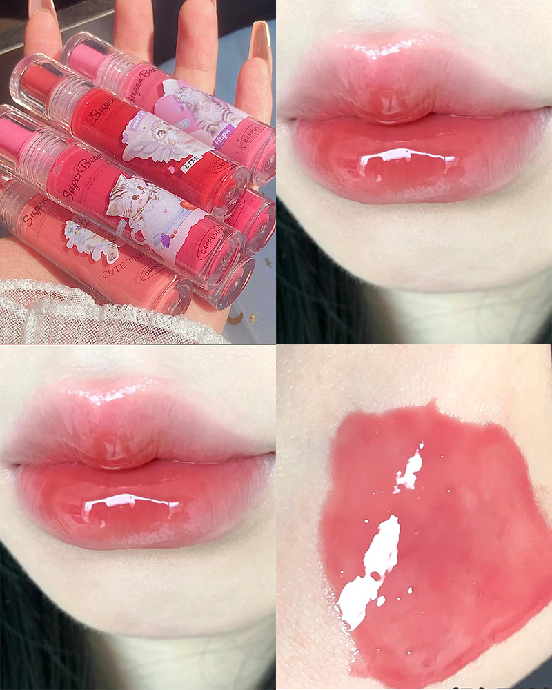 Cappuvini Cute Cat Lip Mud Beauty Moisturizing Matte Lip Glaze Long ...
