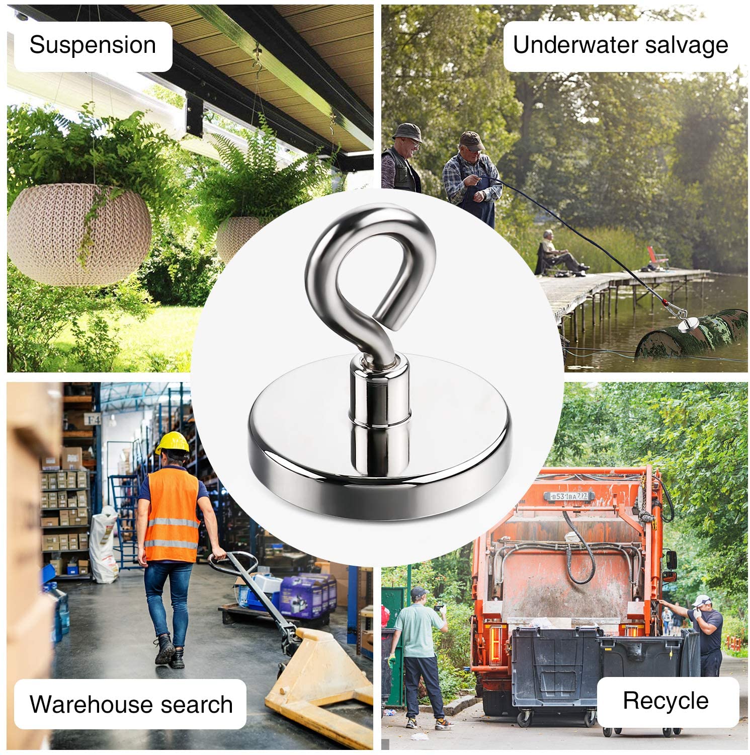 Powerful Magnet Hook Super Powerful Neodymium Magnets Strong Magnetic ...