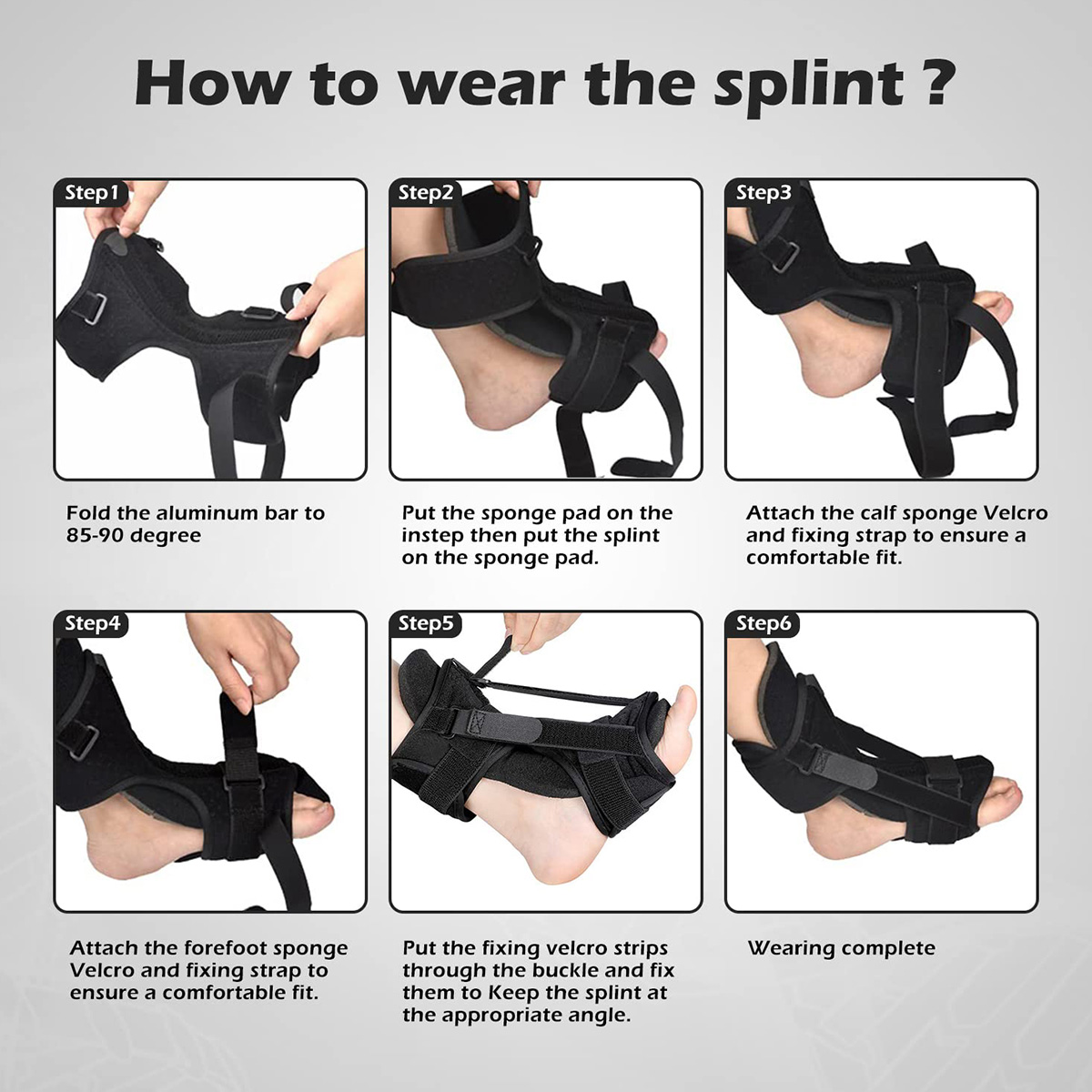 Foot Guard UP Ankle Brace Plantar Leg Splint Dorsal Support Stabilizer ...