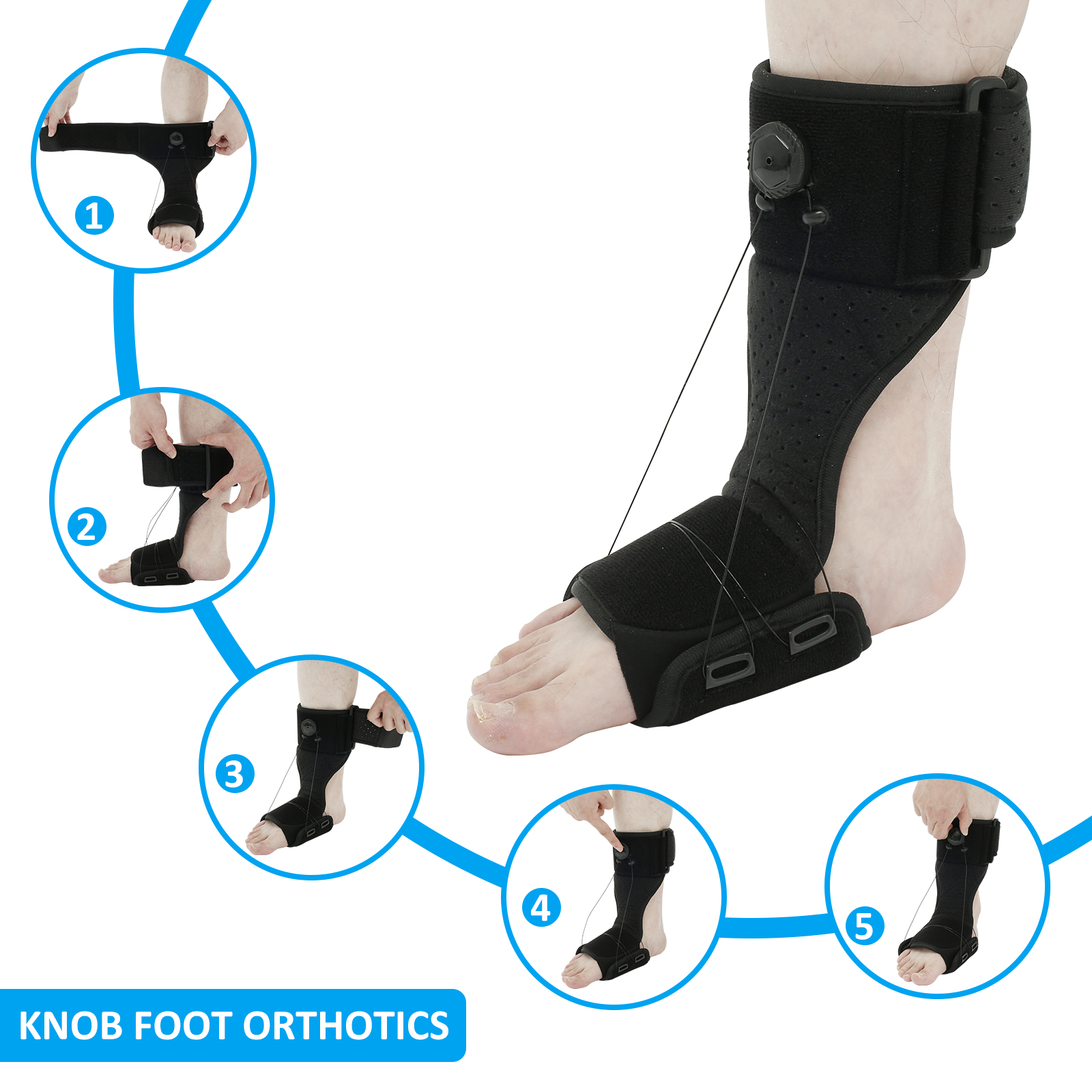 Foot Guard UP Ankle Brace Plantar Leg Splint Dorsal Support Stabilizer ...