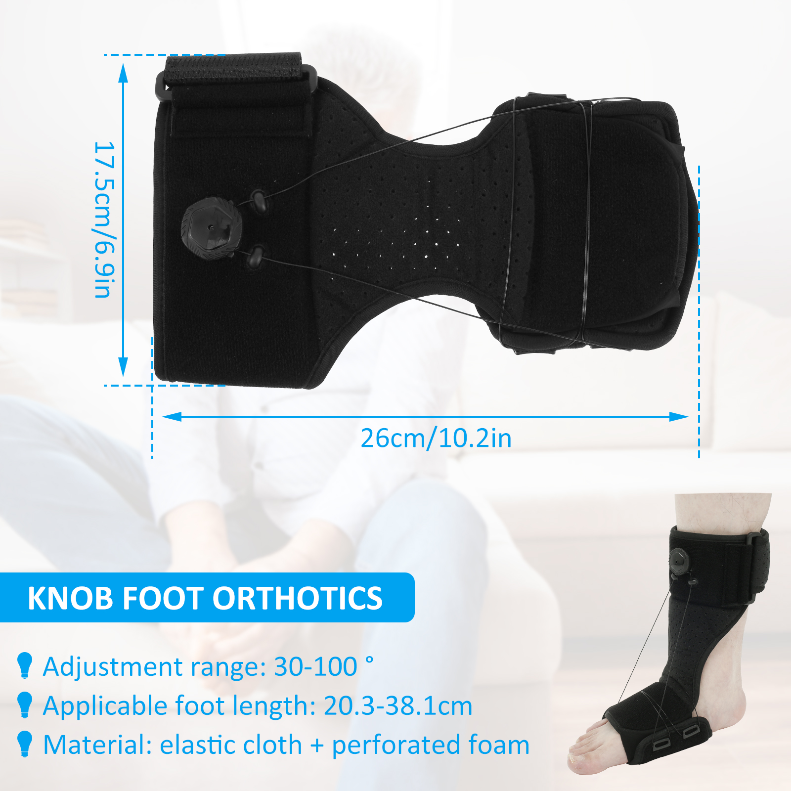 Foot Guard UP Ankle Brace Plantar Leg Splint Dorsal Support Stabilizer ...
