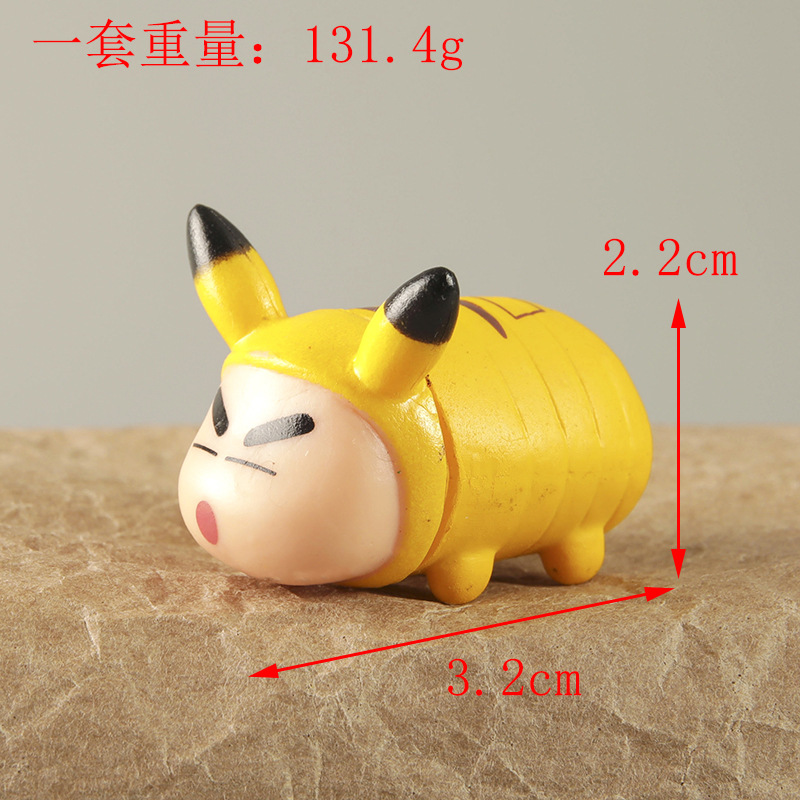 14Pcs/Set Yoshito Usui Anime Crayon Shin-chan Pikachu Nohara Shinnosuke ...