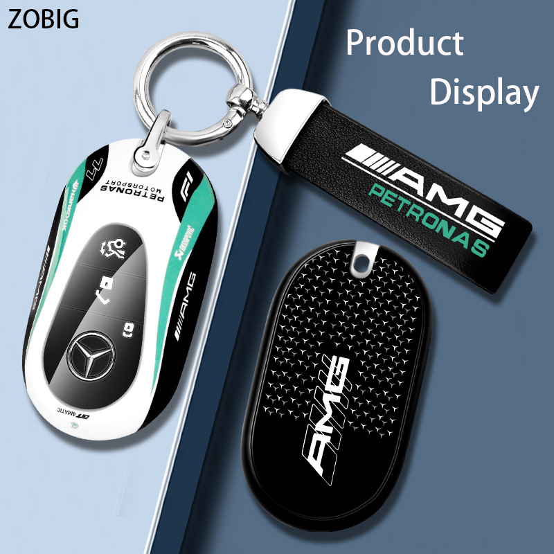 ZOBIG Racing Style ABS Key Fob Cover for Mercedes-Benz Car Key Case ...