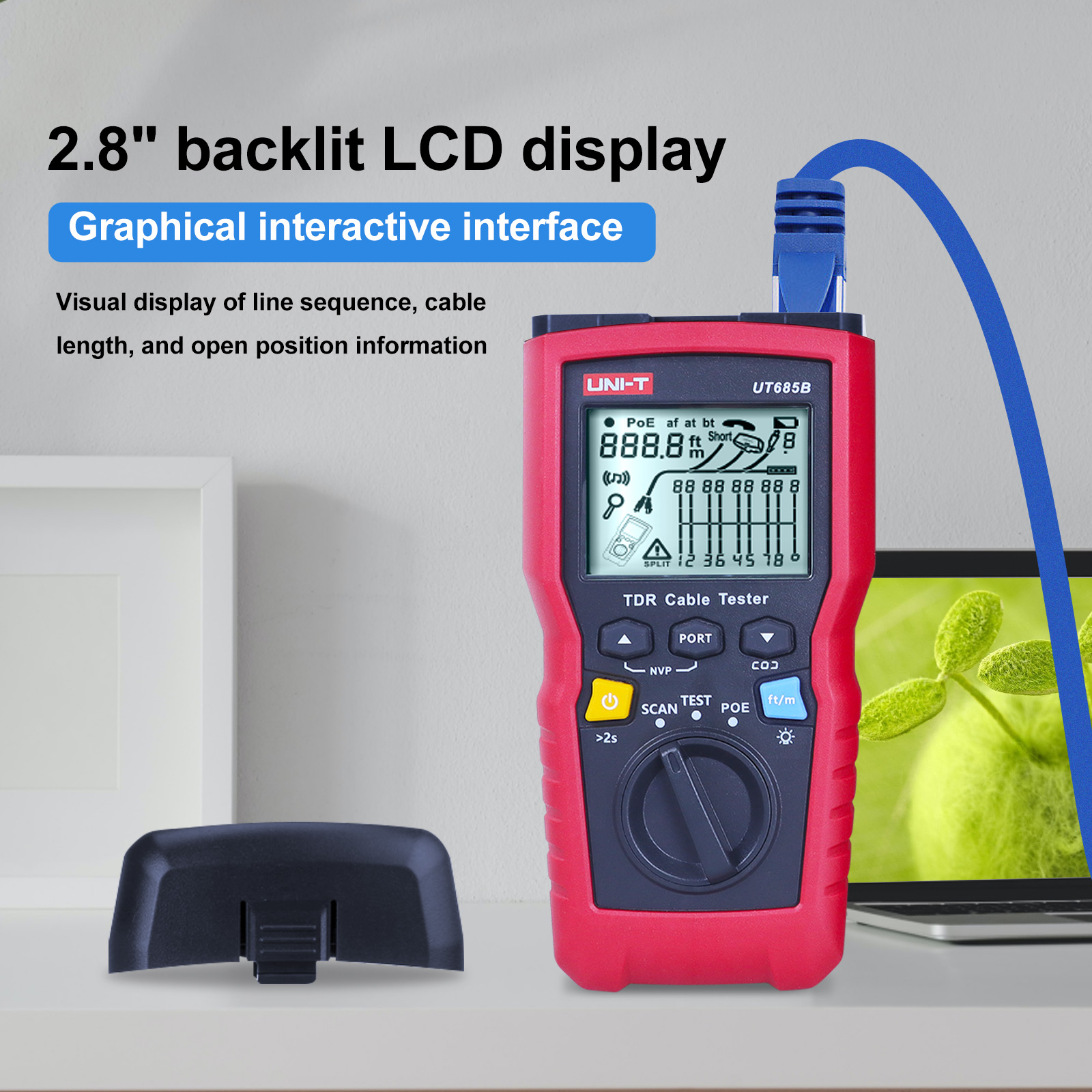 Cable Finder UNI-T UT685B 500m Line Finder, KIT Handheld TDR Cable ...