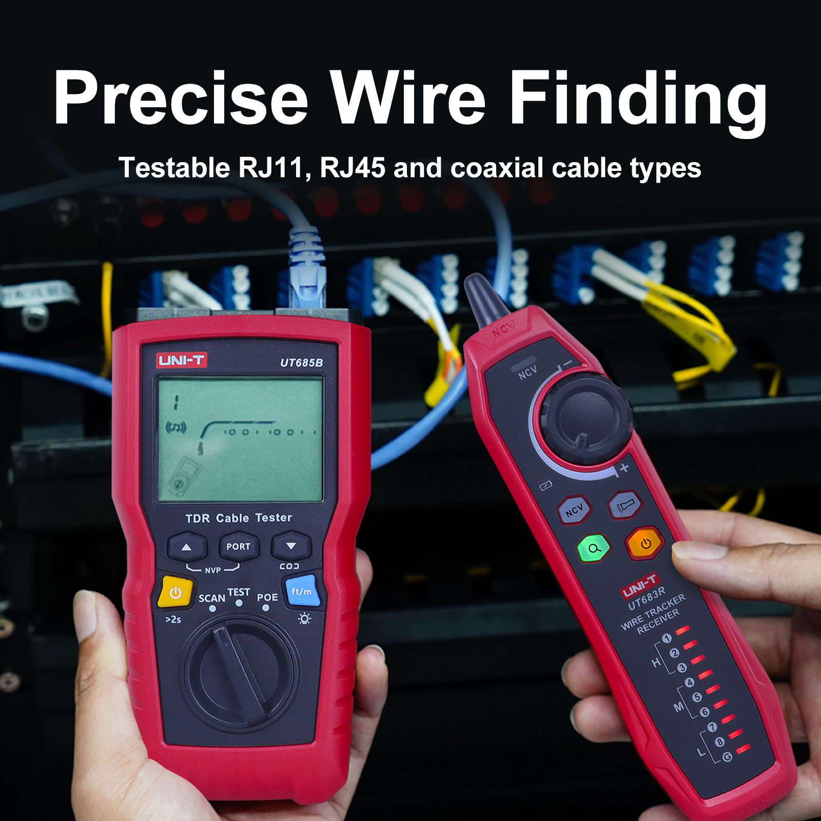 Cable Finder UNI-T UT685B 500m Line Finder, KIT Handheld TDR Cable ...