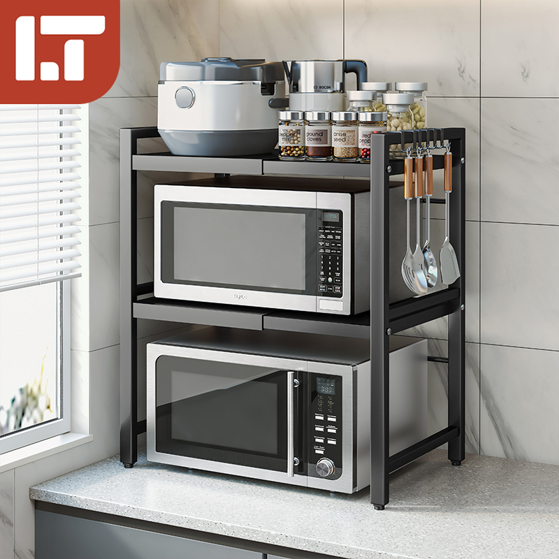 Microwave Rack Oven Rack Kitchen Rack Stainless Steel Storage Rack Rak ...