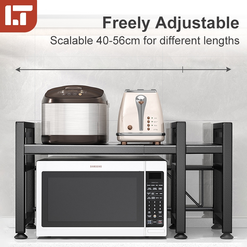 Microwave Rack Oven Rack Kitchen Rack Stainless Steel Storage Rack Rak Dapur Adjustable Rack ...