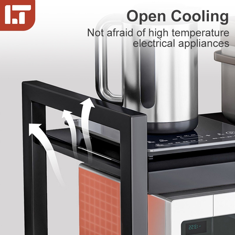 Microwave Rack Oven Rack Kitchen Rack Stainless Steel Storage Rack Rak ...