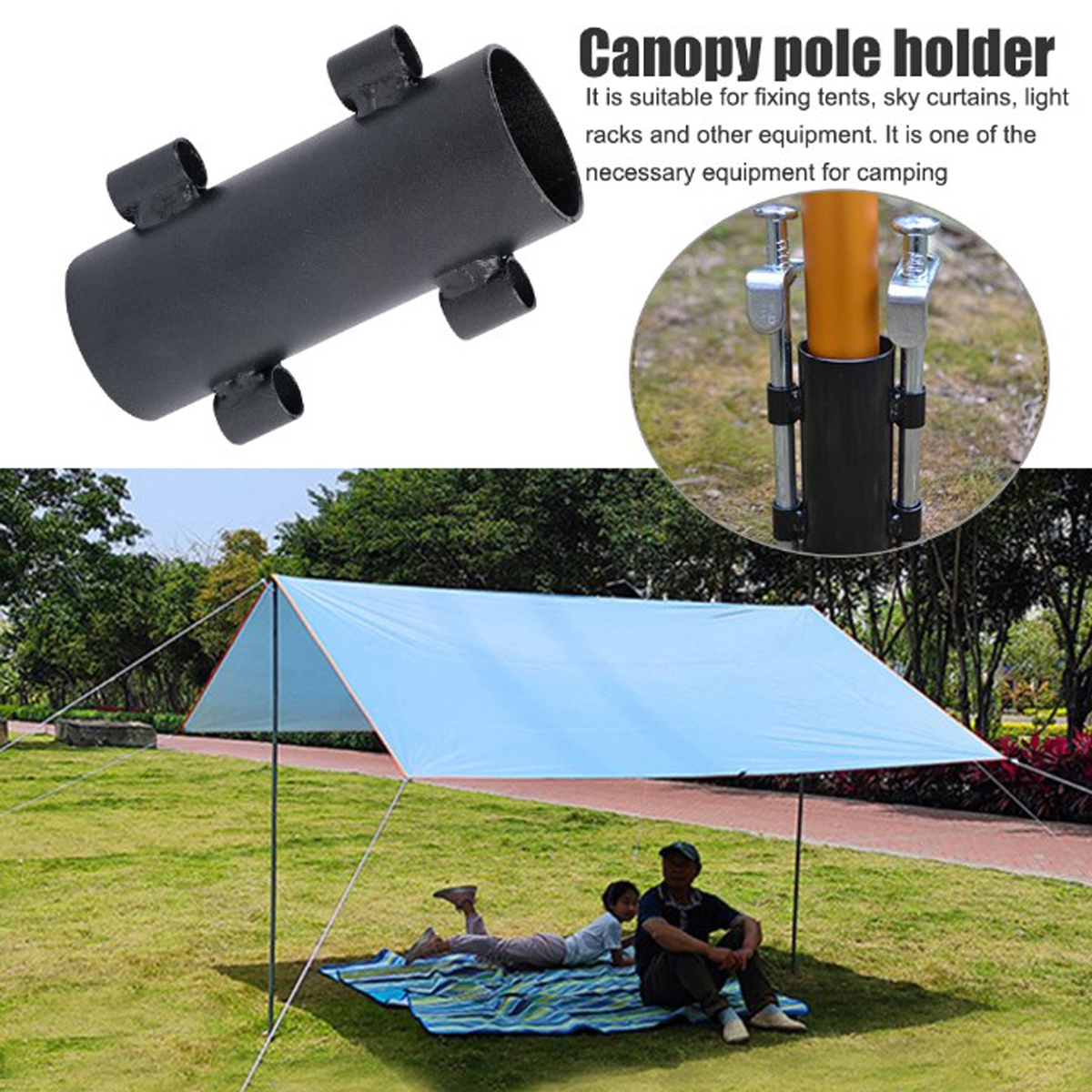 Camping Pole Holder Camping Tent Pole Holder Flysheet Tarp Holder ...